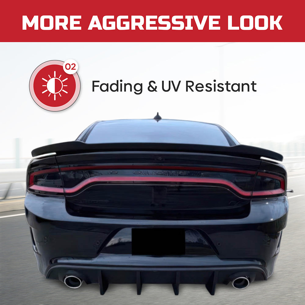 SRT Style Rear Diffuser - 2011-2021 Dodge Charger 7th Gen SRT8 / RedEye ...