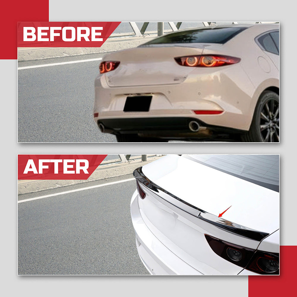 2019-2023 Mazda 3 Sedan | OEM Style Rear Trunk Spoiler | Gloss Black ...