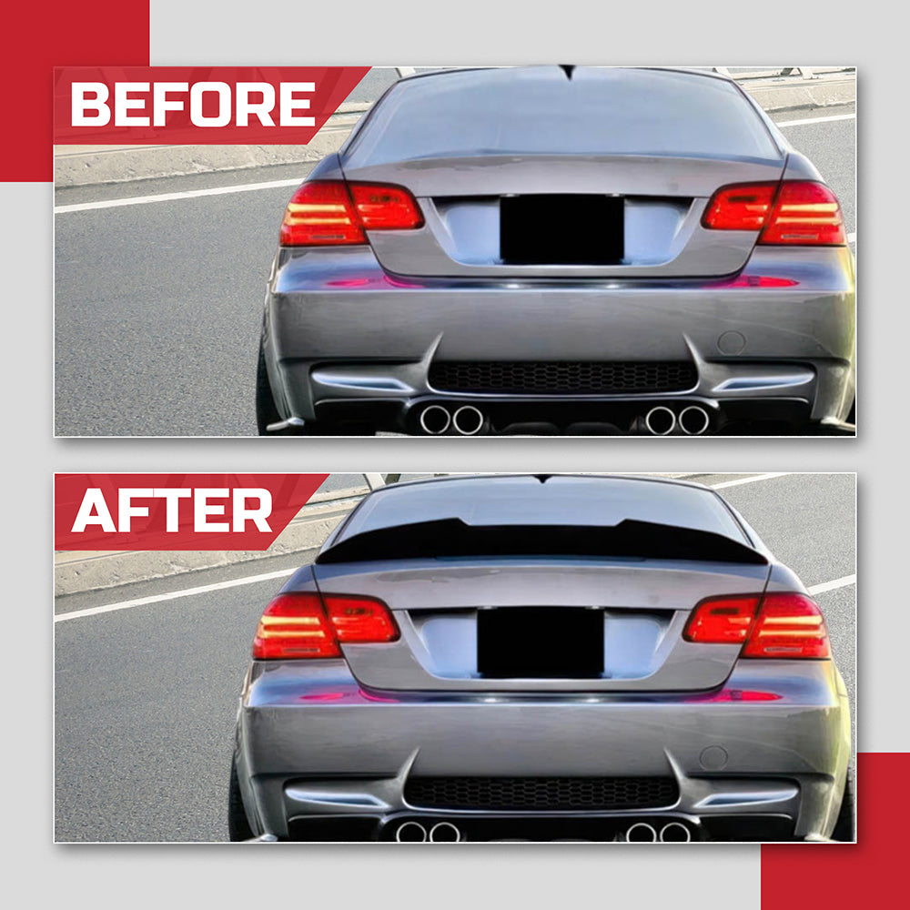 06-13 BMW 3 Series & M3 E92 | PSM Style Rear Trunk Spoiler | Gloss Bla ...