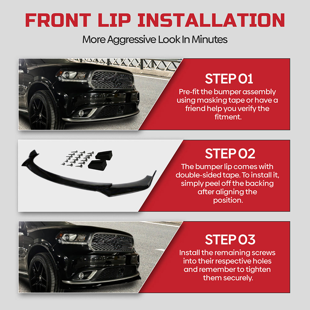Front Lip Splitter - 2012-2023 Dodge Durango 3rd Gen – 285 Motorsport