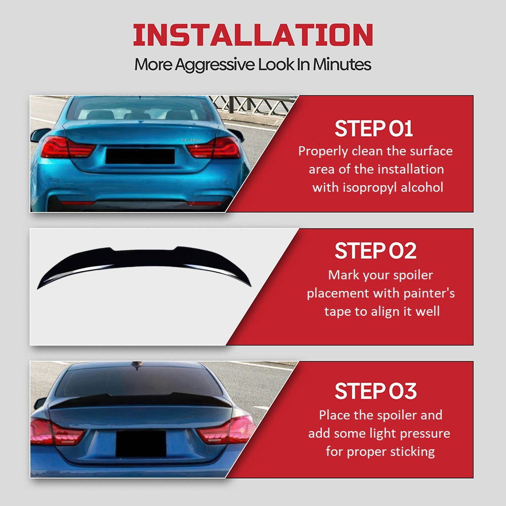 PSM Style Rear Trunk Spoiler - 2012-2019 BMW 4 Series F36 – 285 Motorsport