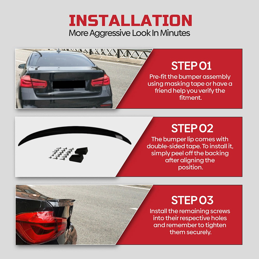 OEM Style Trunk Spoiler - 2012-2019 BMW 3 Series F30 & M3 F80 – 285 ...