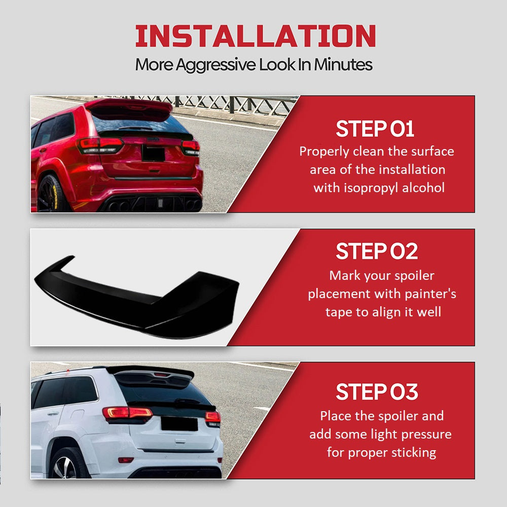 Rear Roof Spoiler - 2014-2020 Jeep Grand Cherokee Wk2 – 285 Motorsport