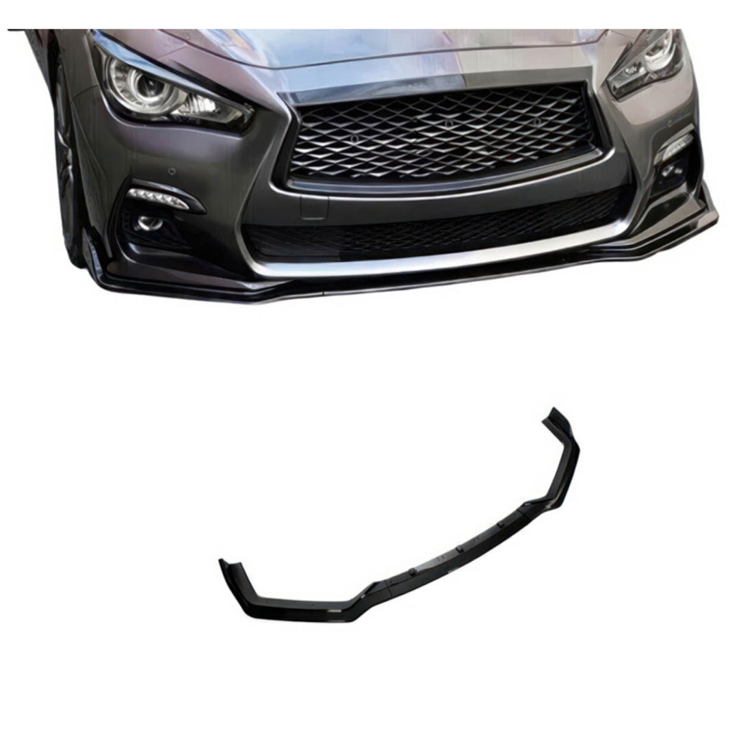 2016-2023 Infiniti Q50 | Sport Style Front Lip Splitter | Gloss Black ...